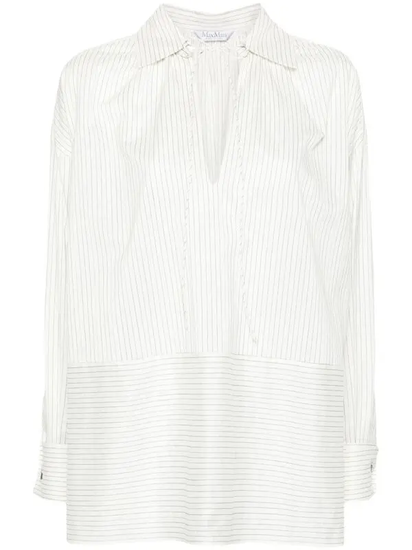 Max Mara Pinstriped Shirt - White