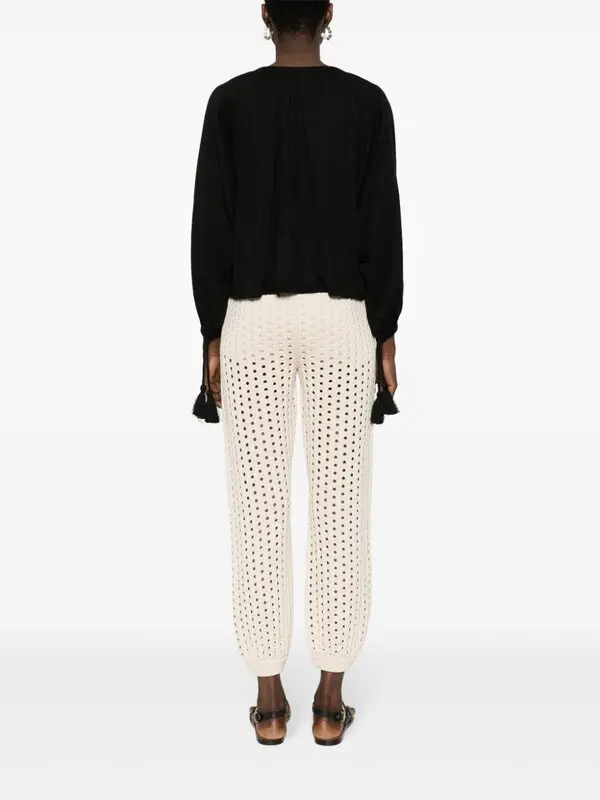 Max Mara Quirite Linen Tassel Blouse