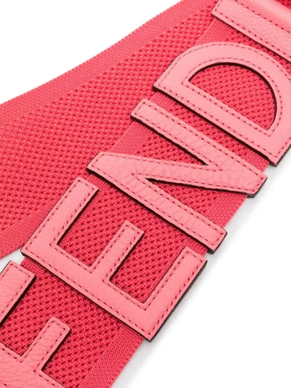 Fendi Embroidered Leather Shoulder Strap