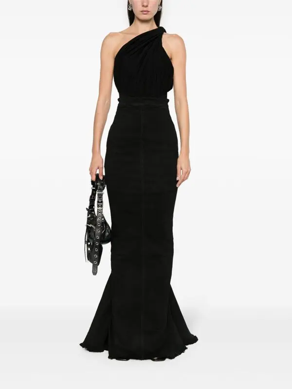 Rick Owens One-shoulder Draped Bodysuit - Black