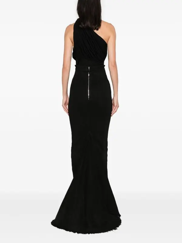 Rick Owens One-shoulder Draped Bodysuit - Black