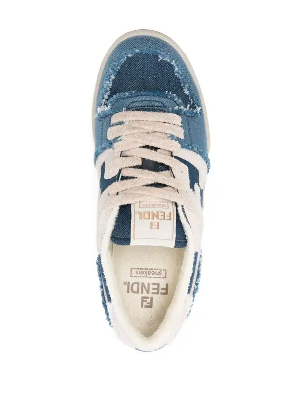 Fendi Match Denim Sneakers - Blue | Editorialist display picture 1