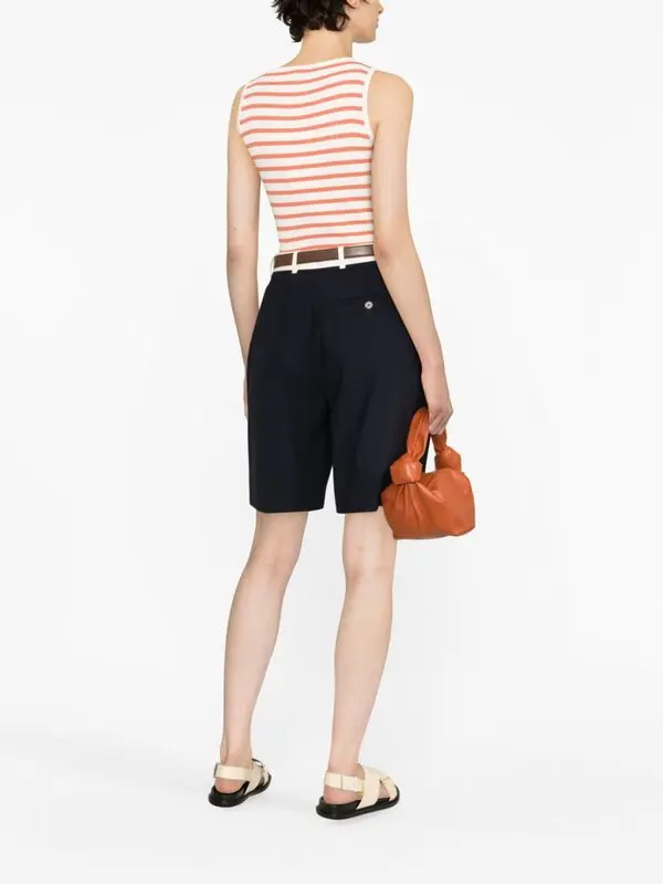 Max Mara Striped Knitted Tank Top - White