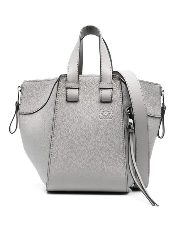 Loewe Compact Hammock Leather Shoulder Bag - Grey