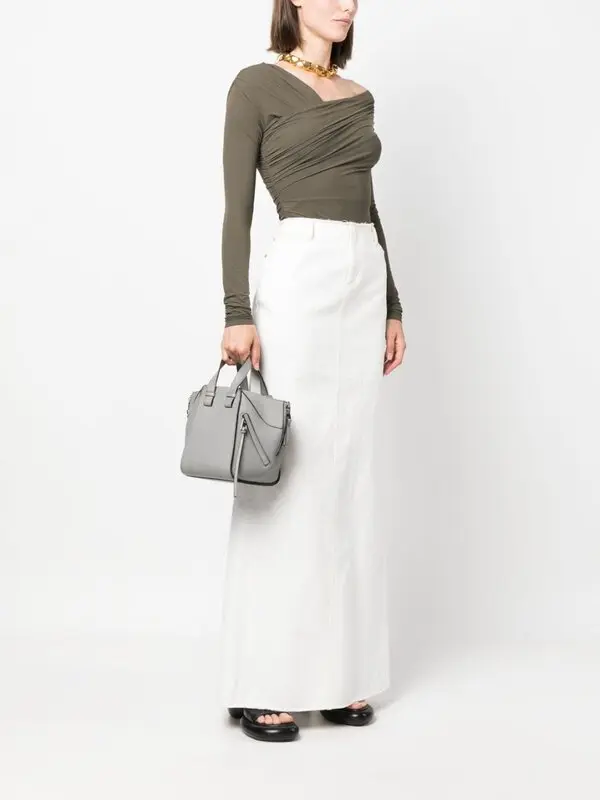 Loewe Compact Hammock Leather Shoulder Bag - Grey