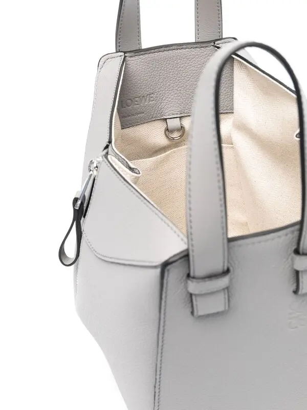 Loewe Compact Hammock Leather Shoulder Bag - Grey