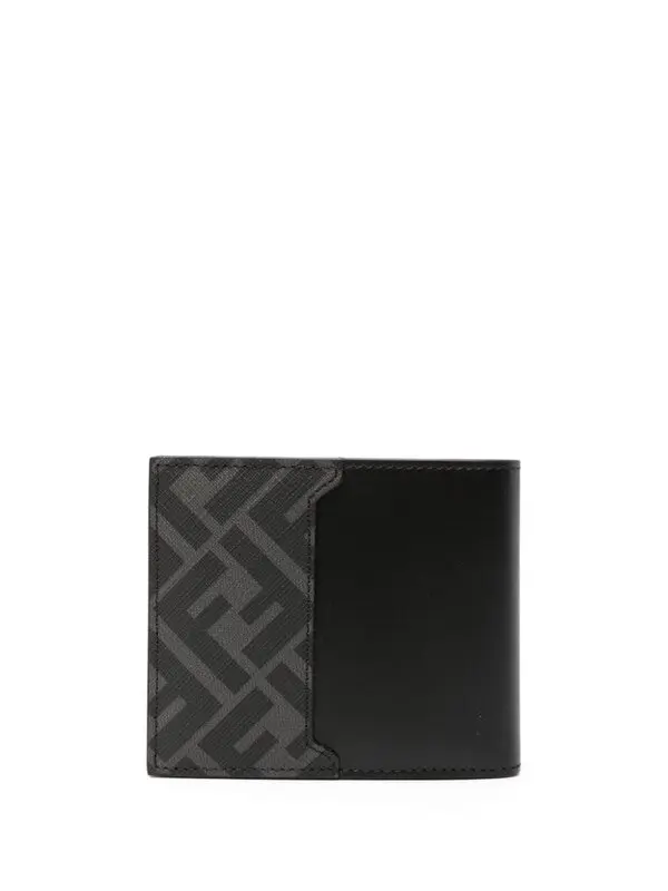 Fendi Ff Bi-fold Leather Wallet