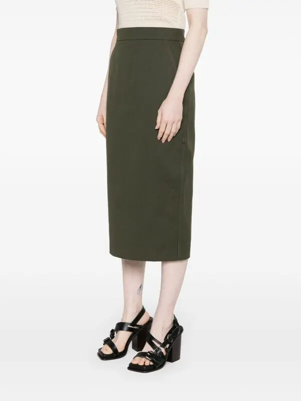 Max Mara Cotton Pencil Midi Skirt