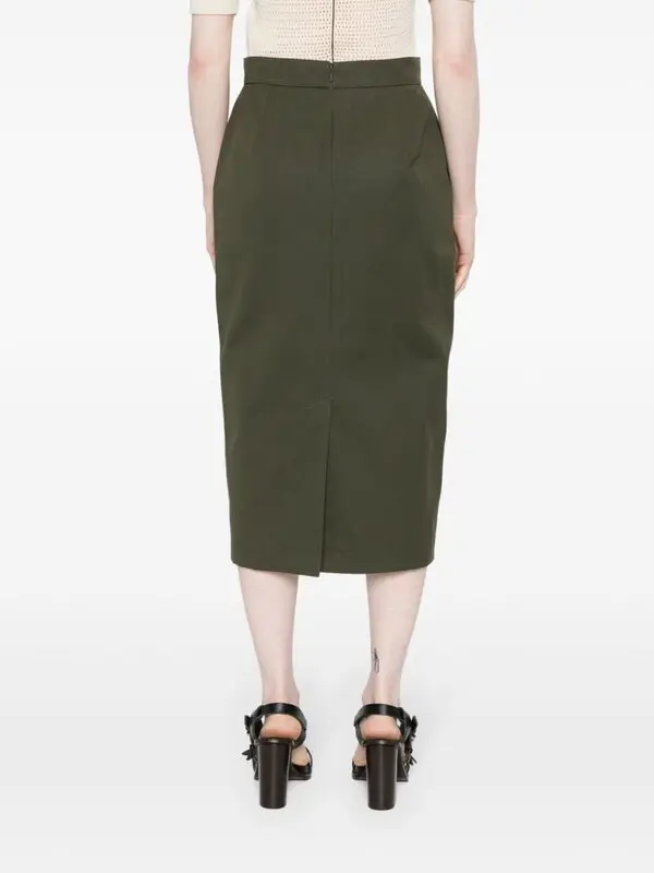 Max Mara Cotton Pencil Midi Skirt