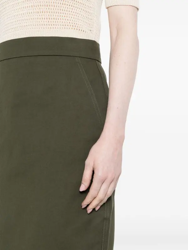 Max Mara Cotton Pencil Midi Skirt