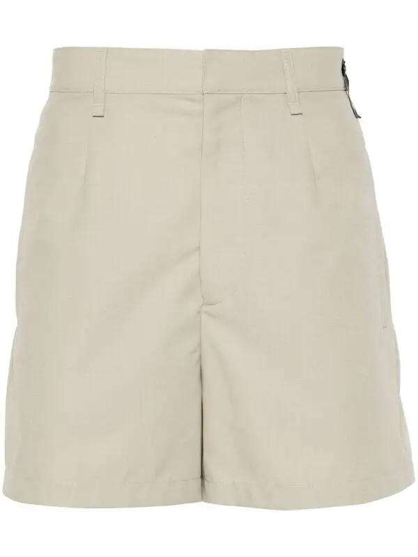 Fendi Wool Bermuda Shorts - Neutrals