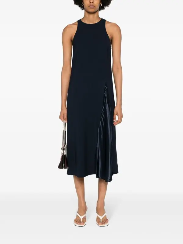 Erika Cavallini Cady-texture Midi Dress - Blue