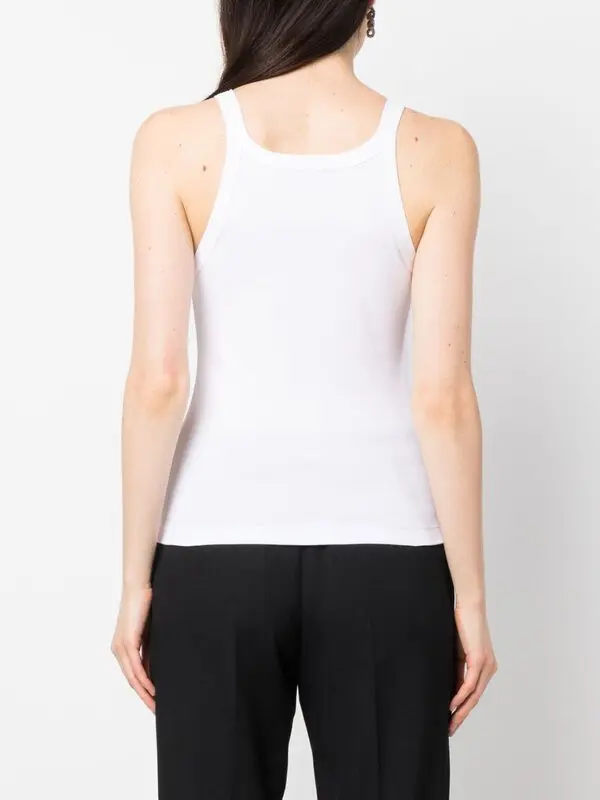 Fendi Logo-embroidered Vest Top - White