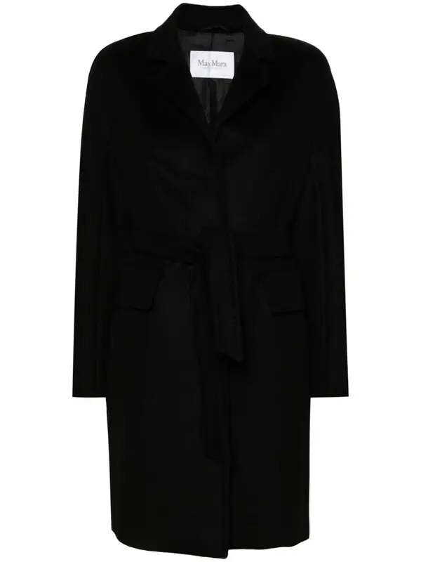 Max Mara Bingo Belted Coat - Black