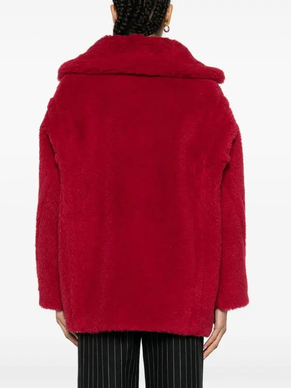 Max Mara Teddy Faux-shearling Coat - Red