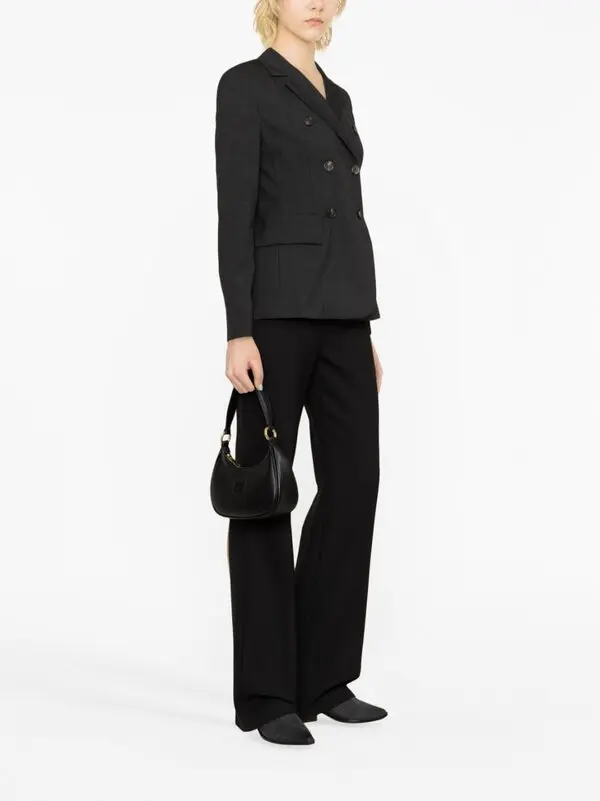 Max Mara Virgin Wool Double-breasted Blazer - Grey