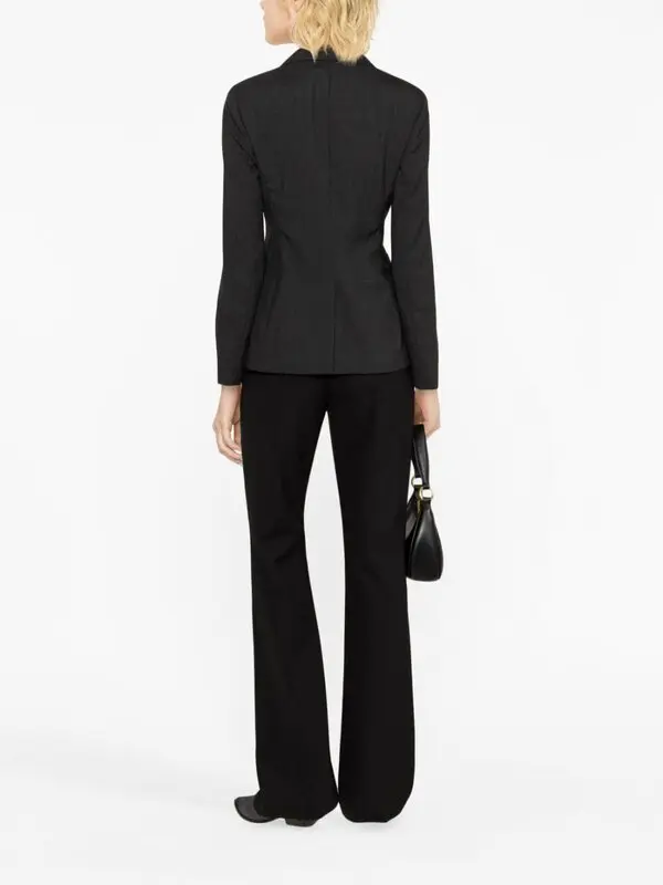 Max Mara Virgin Wool Double-breasted Blazer - Grey
