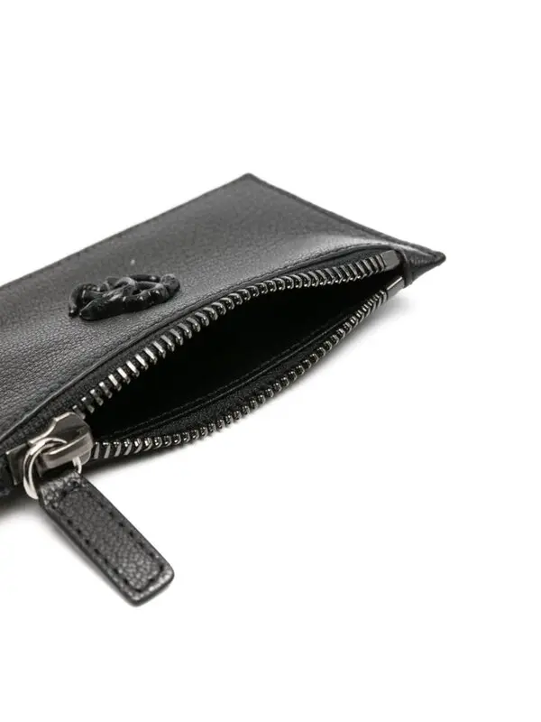 Roberto Cavalli Rc-plaque Leather Cardholder