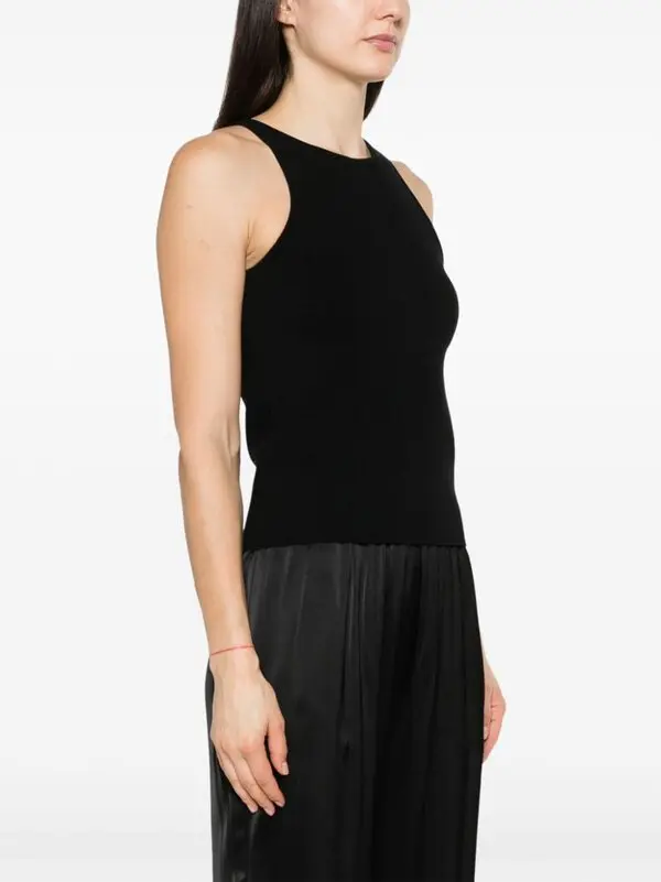 Max Mara Sleeveless Knitted Top - Black