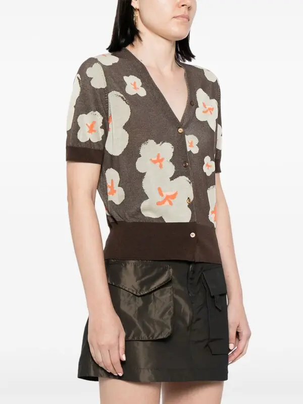 JNBY Floral Intarsia-knit Cardigan