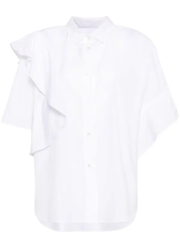 JNBY Ruffled Short-sleeve Shirt