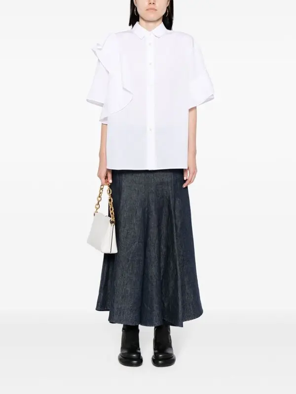 JNBY Ruffled Short-sleeve Shirt