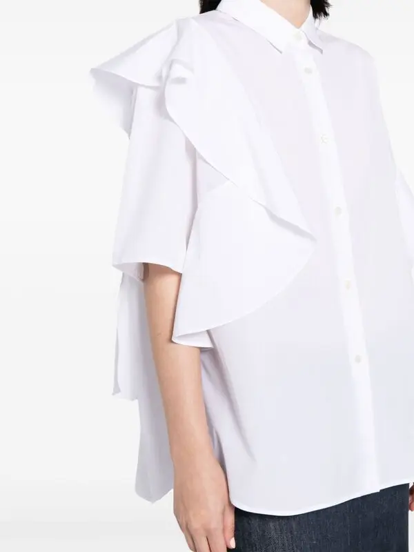 JNBY Ruffled Short-sleeve Shirt