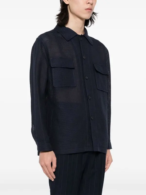 Tagliatore Textured-finish Button-down Jacket