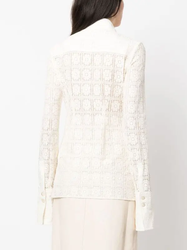 Sportmax Sava Floral-lace Fitted Shirt