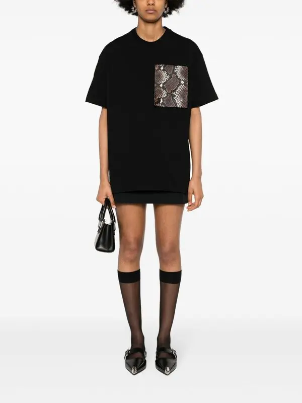JIL SANDER Chest-pocket Cotton T-shirt - Black