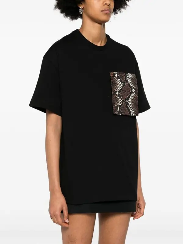 JIL SANDER Chest-pocket Cotton T-shirt - Black