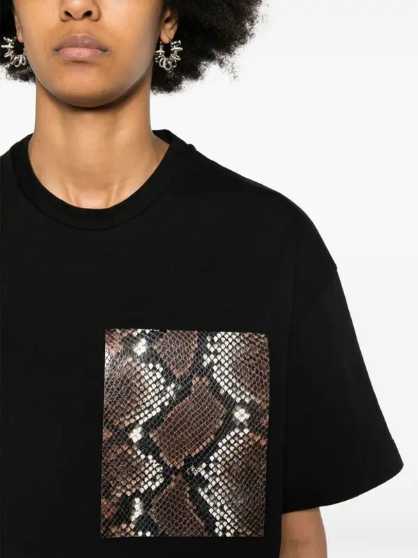 JIL SANDER Chest-pocket Cotton T-shirt - Black
