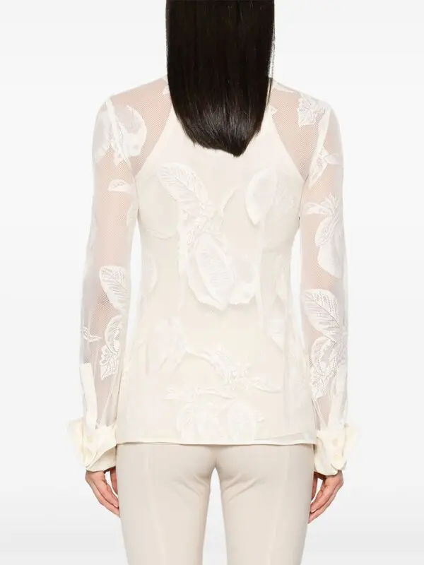 Sportmax Asti Mesh Shirt - Neutrals