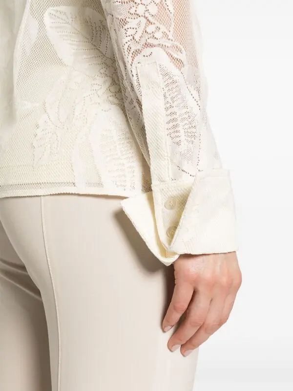 Sportmax Asti Mesh Shirt - Neutrals