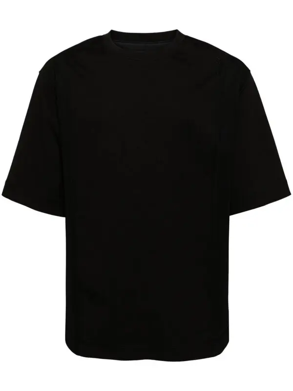 CROQUIS Round-neck Cotton-blend T-shirt - Black