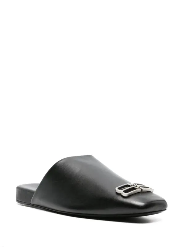 Balenciaga Cosy Bb Leather Slippers