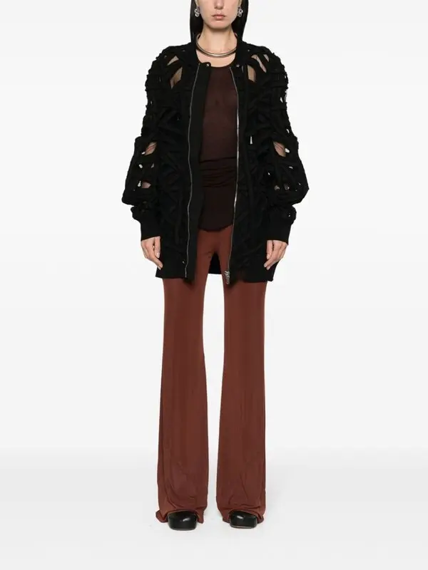 Rick Owens Peter Flight Strap-detail Oversized Jacket - Black