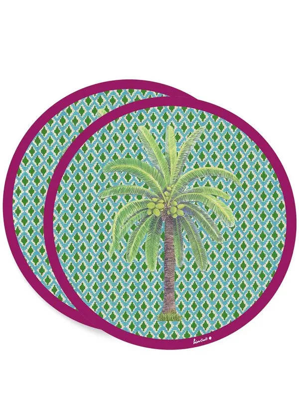 LISA CORTI Masonite Hima Palm Placemat - Green