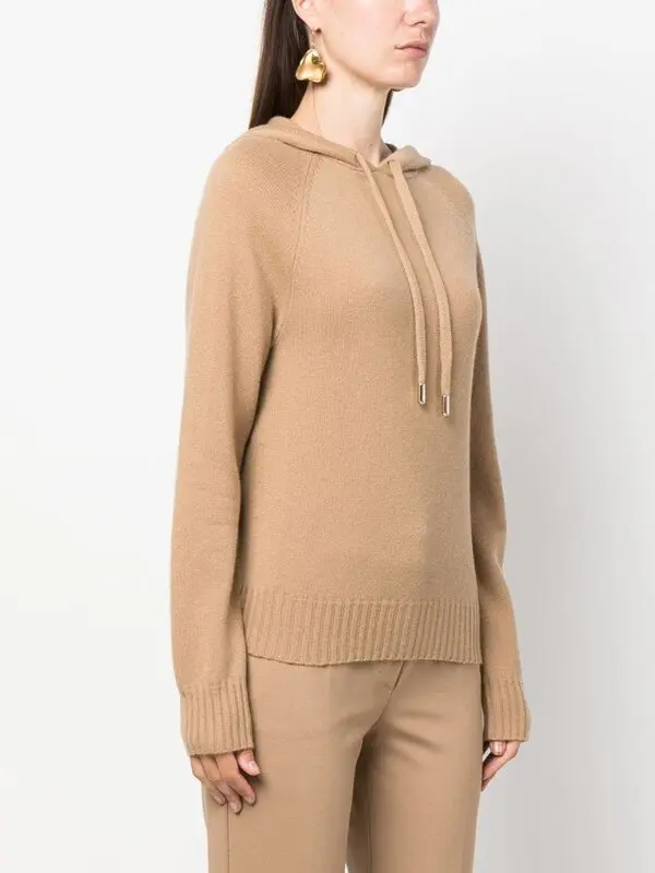 Max Mara Crystal-embellished Knitted Hoodie - Neutrals