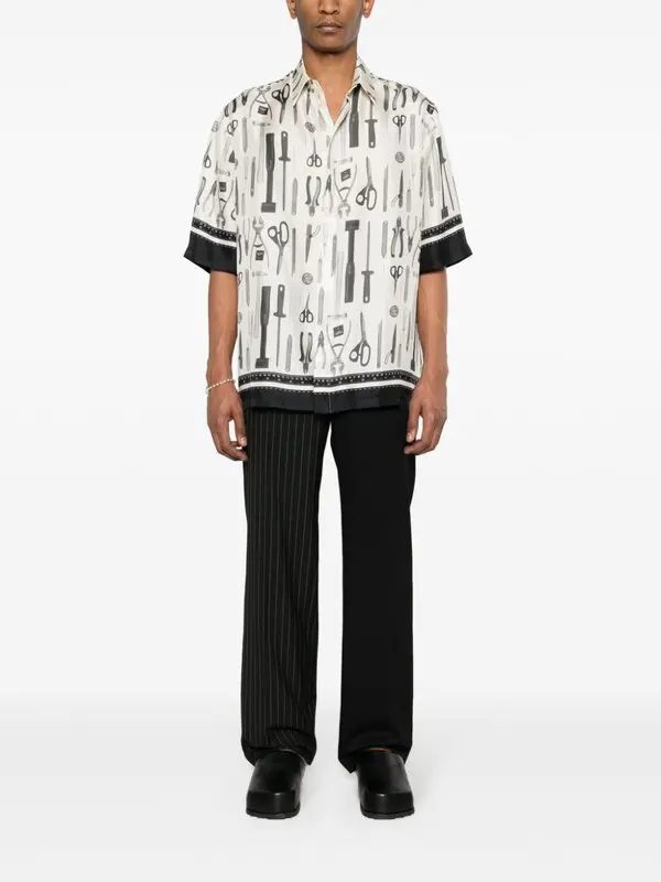 Fendi Graphic-print Silk Shirt