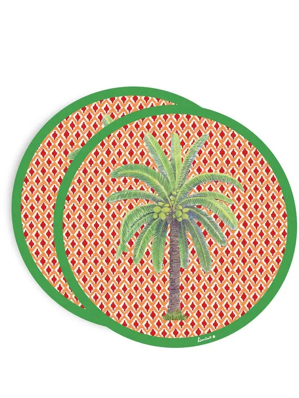 LISA CORTI Masonite Hima Palm Placemat - Green