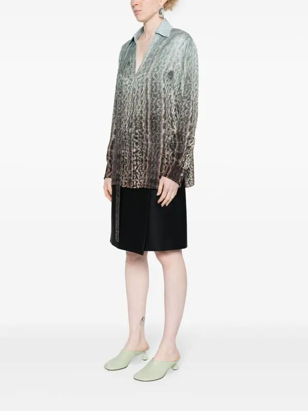 Fendi Animal-print Silk Shirt