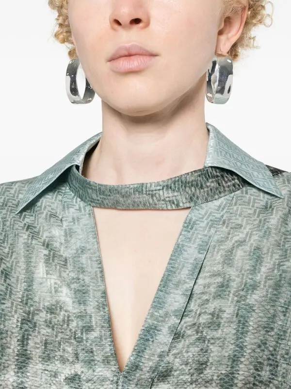 Fendi Animal-print Silk Shirt