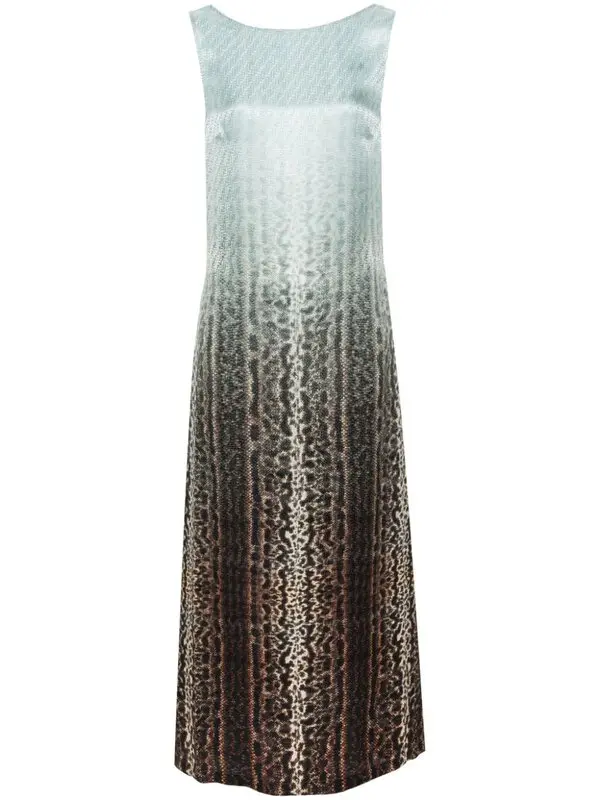 Fendi Ff-jacquard Snake Maxi Dress