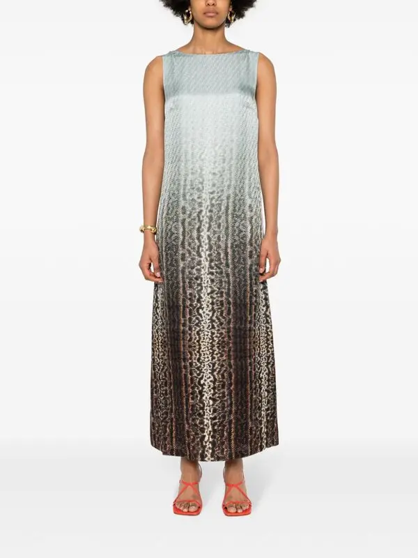 Fendi Ff-jacquard Snake Maxi Dress