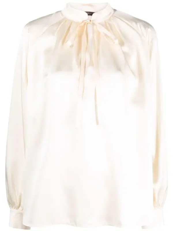 Max Mara Tie-fastening Blouse - Neutrals