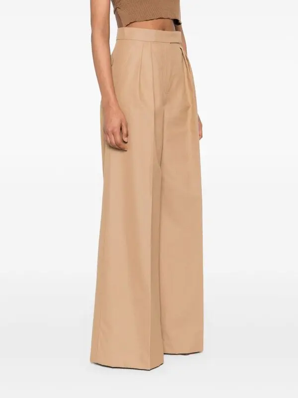 Max Mara Pleated Wide Leg Palazzo Pants