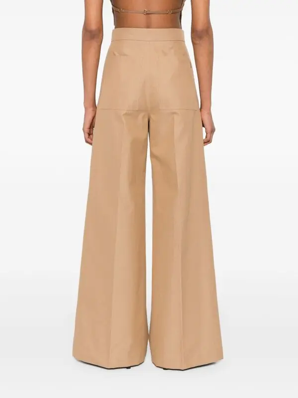 Max Mara Pleated Wide Leg Palazzo Pants