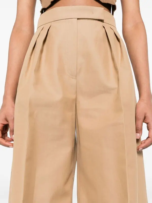 Max Mara Pleated Wide Leg Palazzo Pants