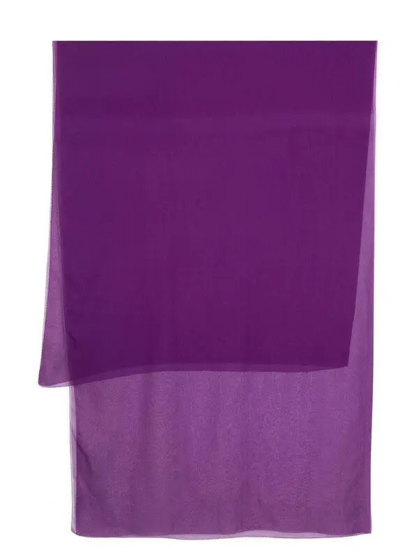 Max Mara Finished Edge Silk Scarf - Purple